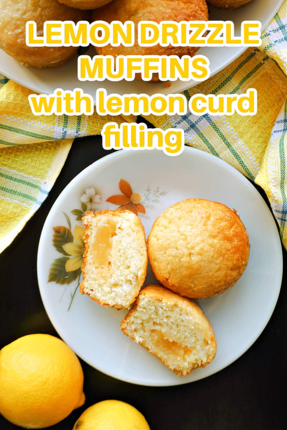 Lemon Drizzle Muffins with Lemon Curd Filling - My Gorgeous Recipes