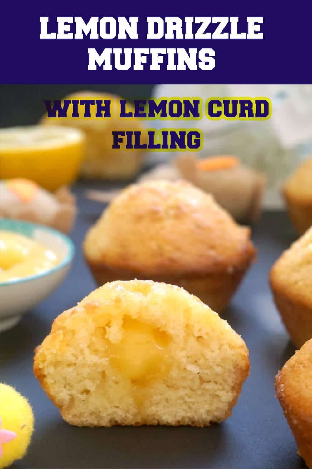 Lemon Drizzle Muffins with Lemon Curd Filling - My Gorgeous Recipes
