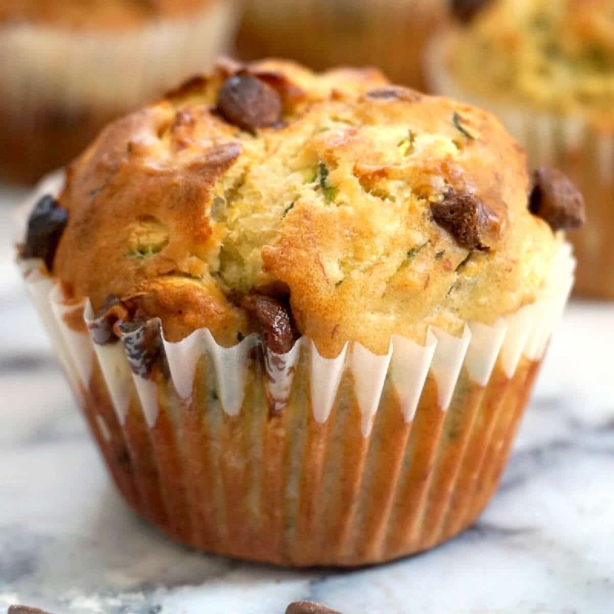 Courgette Muffins with Chocolate Chips - My Gorgeous Recipes