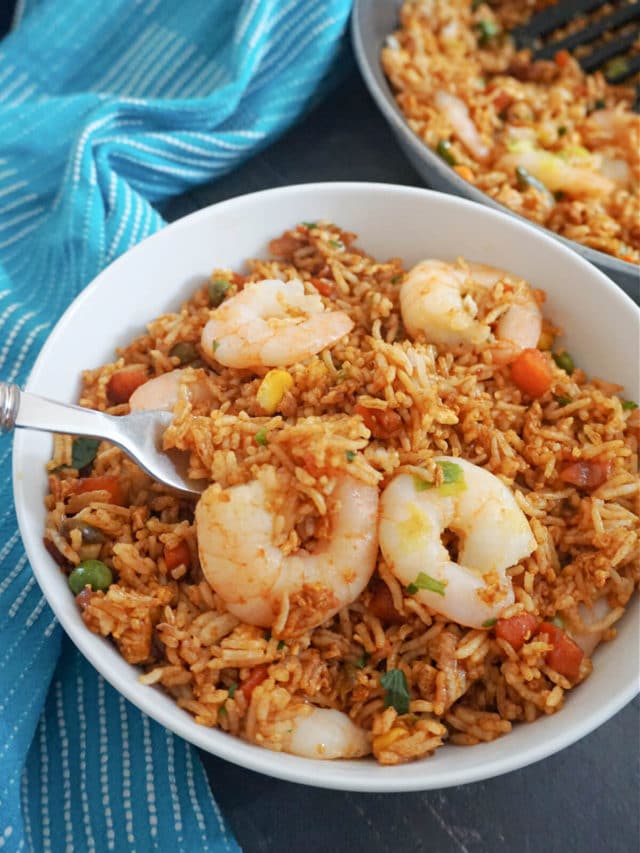 Prawn Egg Fried Rice - My Gorgeous Recipes