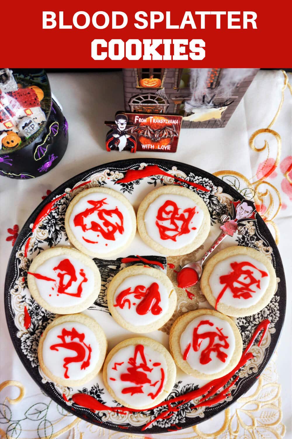 Blood Splatter Cookies - My Gorgeous Recipes