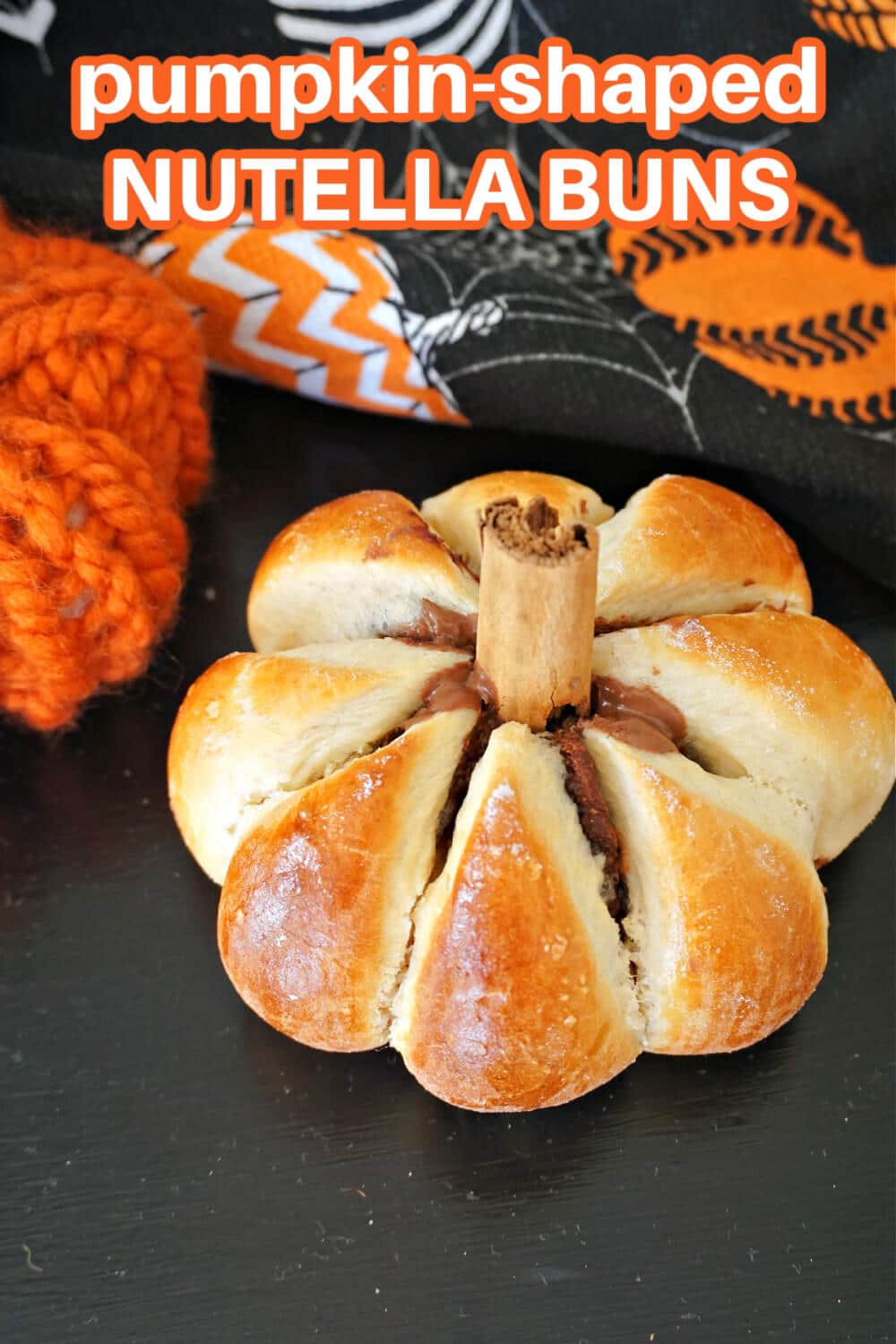 Pumpkin-Shaped Nutella Buns - My Gorgeous Recipes