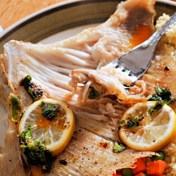Baked Skate Wings with Chilli Butter Sauce - My Gorgeous Recipes