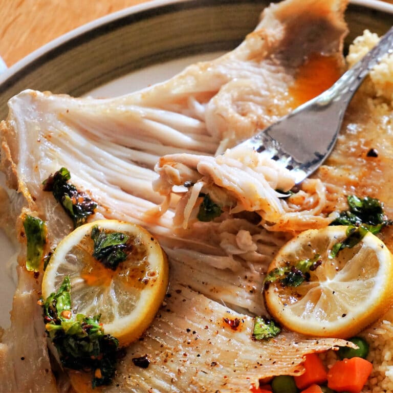 Baked Skate Wings with Chilli Butter Sauce - My Gorgeous Recipes