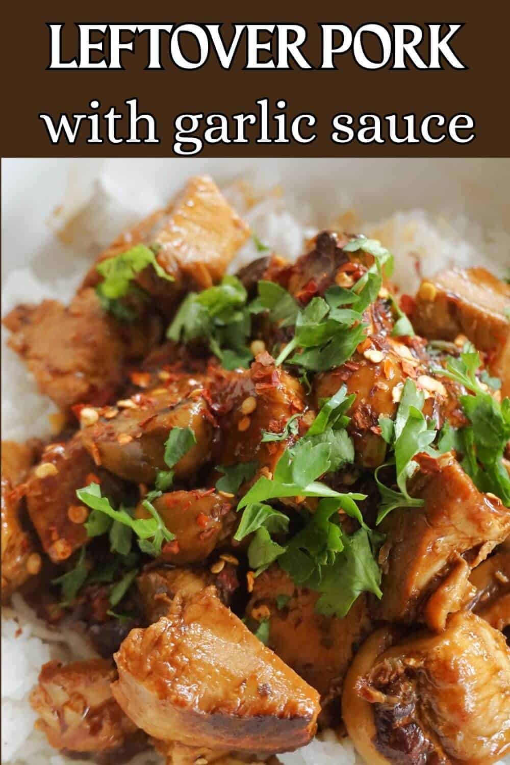 Leftover Roast Pork with Garlic Sauce - My Gorgeous Recipes