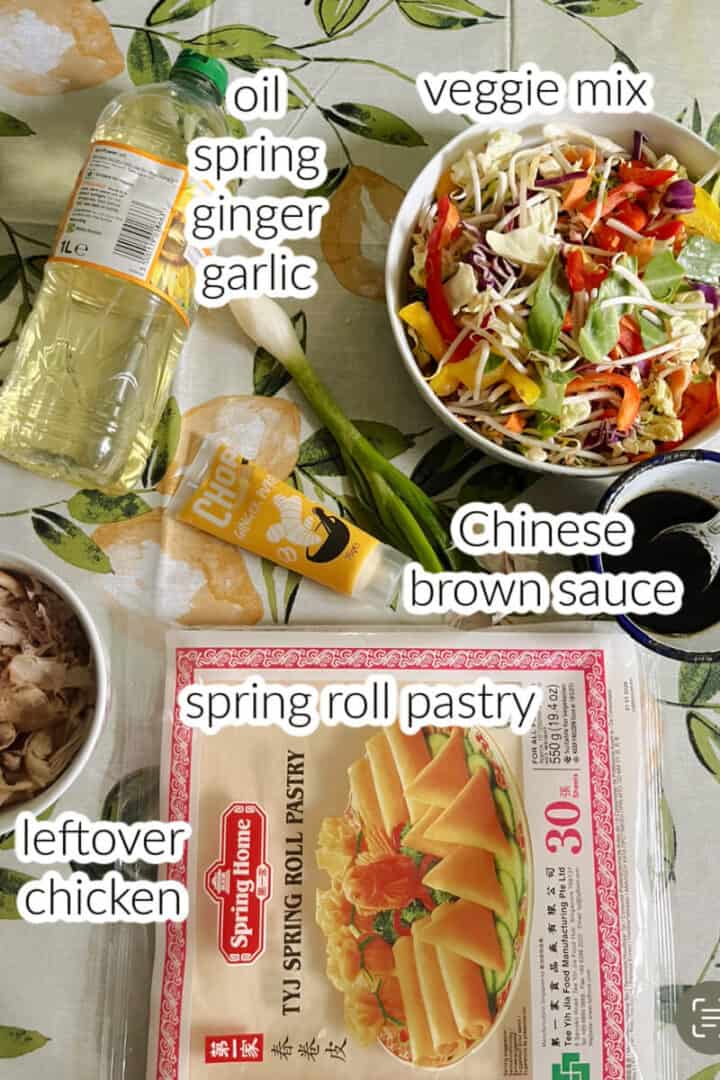 Crispy Fried Chicken Spring Rolls with Leftover Chicken - My Gorgeous ...